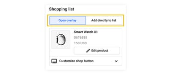 How to use the shopping list feature