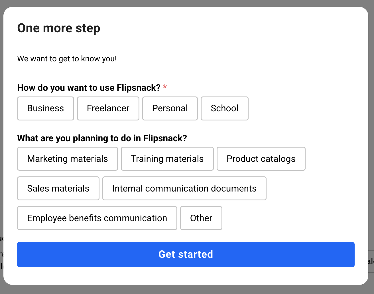 Creating a Flipsnack account