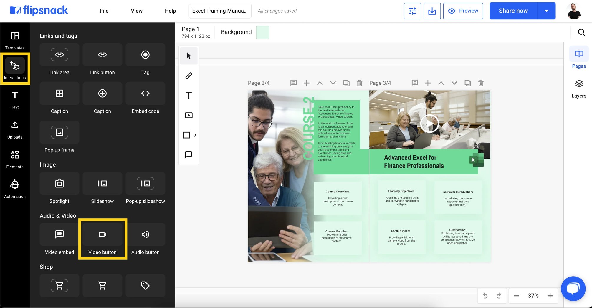 How to add videos and audio to a flipbook