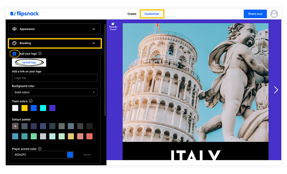Add your brand logos