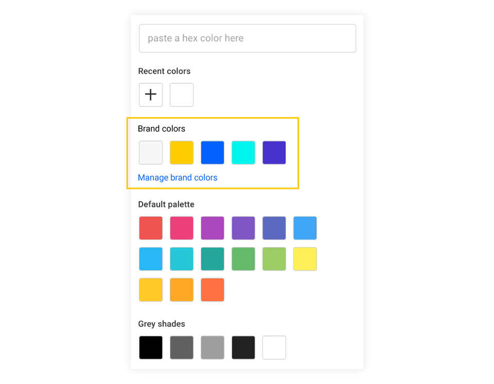 Set custom brand colors