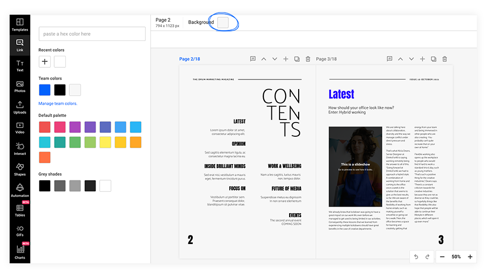 How to organize, delete, or replace pages in Design Studio