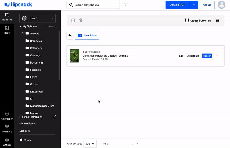 Changing Flipsnack language