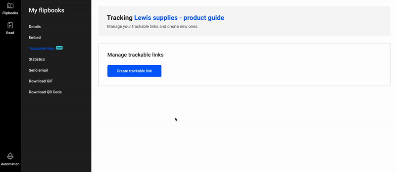 Individual trackable links for your publications