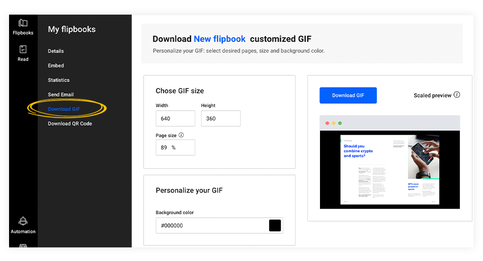Learn about GIF download