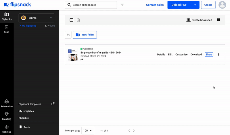 Flipsnack AI package