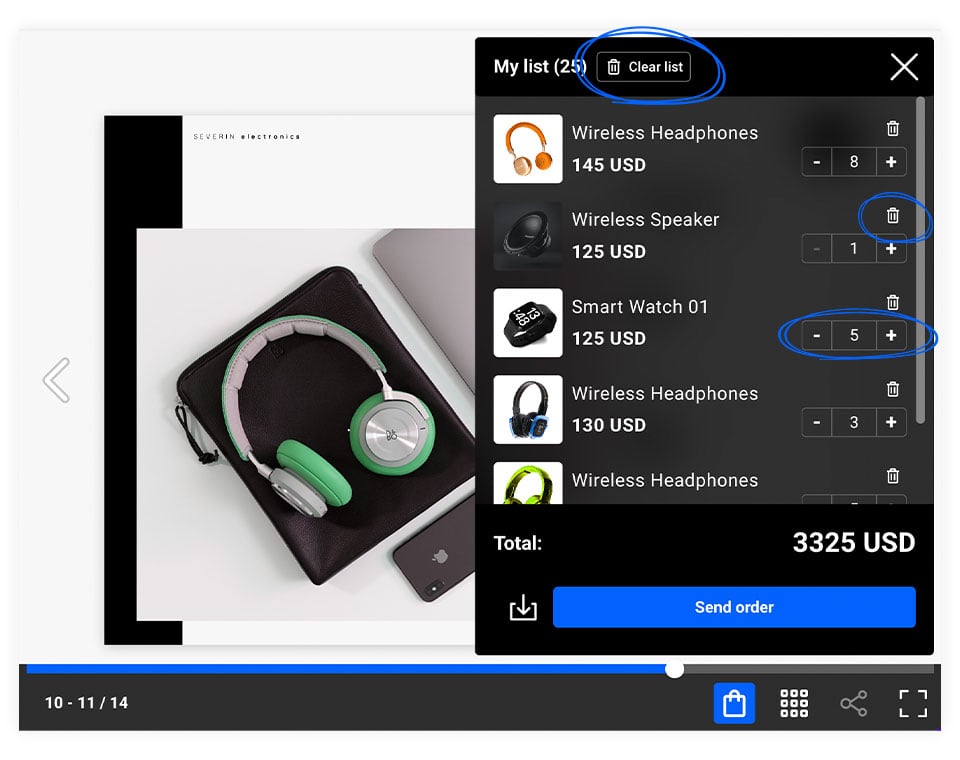 How to use the shopping list feature