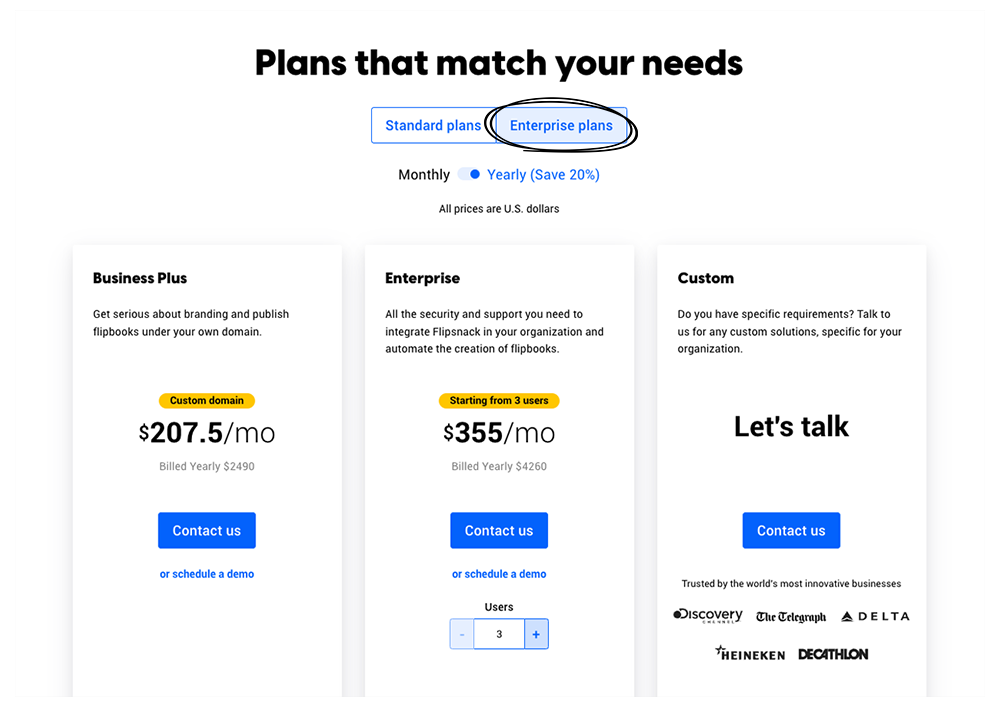 Pricing plans explained