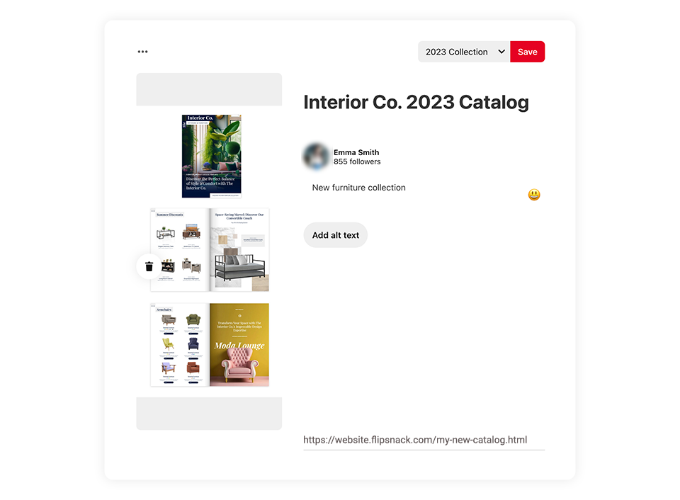 Sharing your catalog on social media
