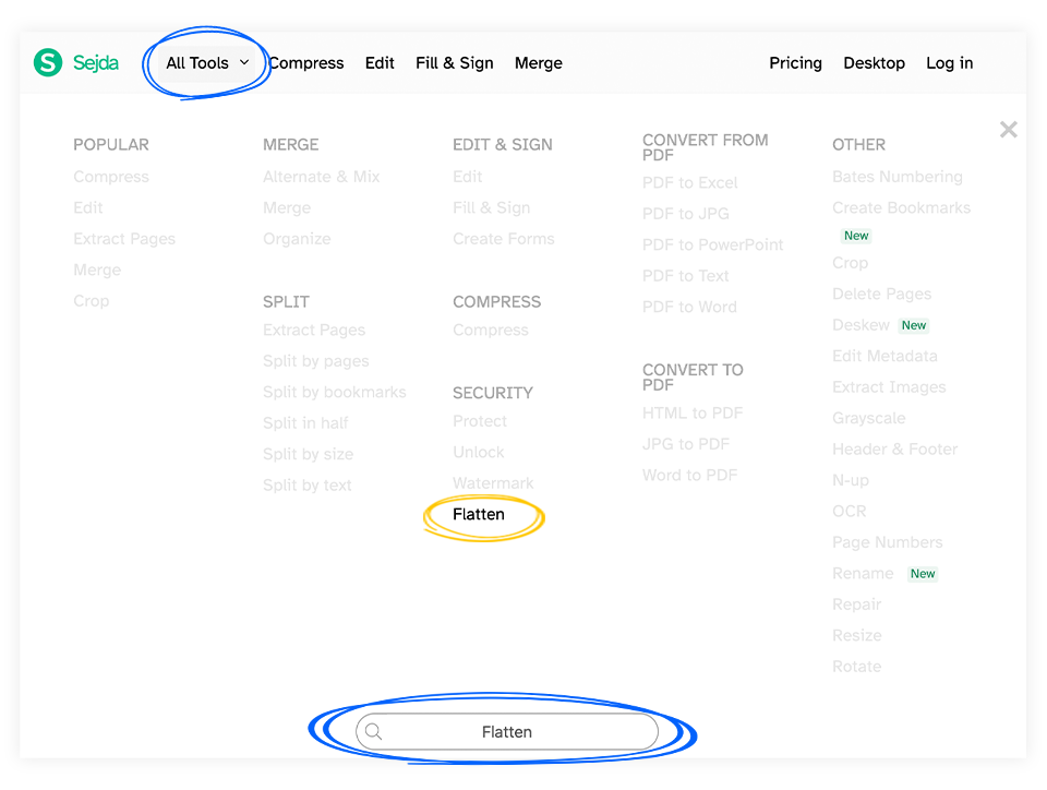 How to flatten a PDF file
