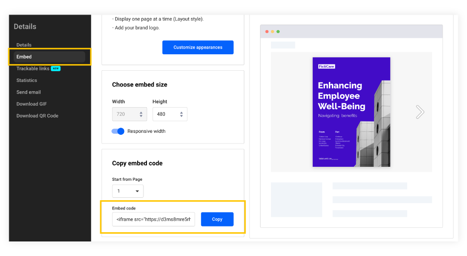 Embed a flipbook on Sharepoint