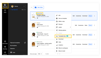 Individual trackable links for your publications