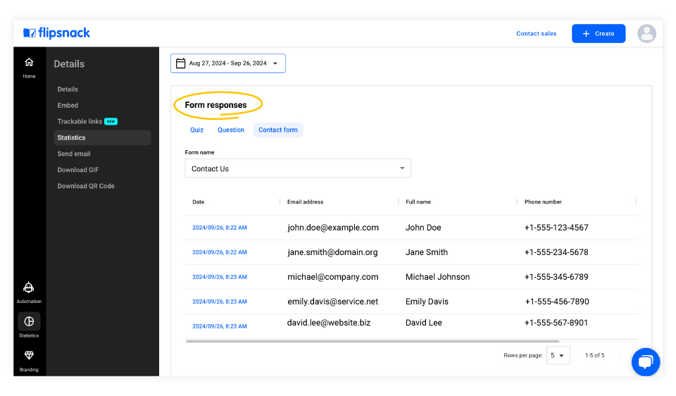 How to add contact forms to your flipbook