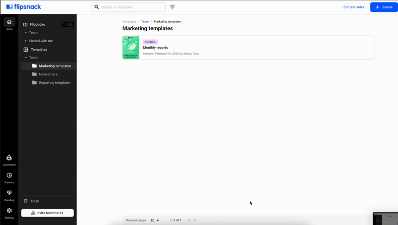 How to create folders in Templates