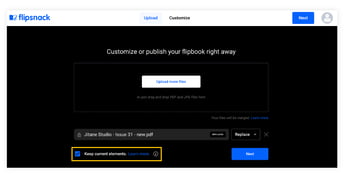 Replace PDF and keep interactions