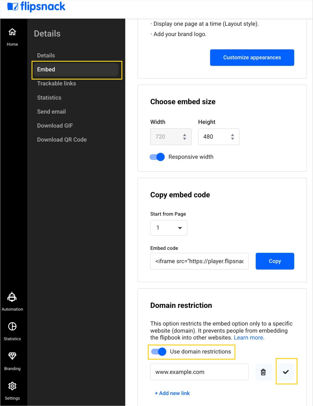 Improving content security with domain restriction