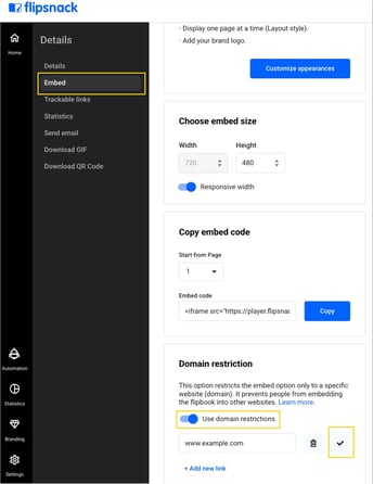 Improving content security with domain restriction