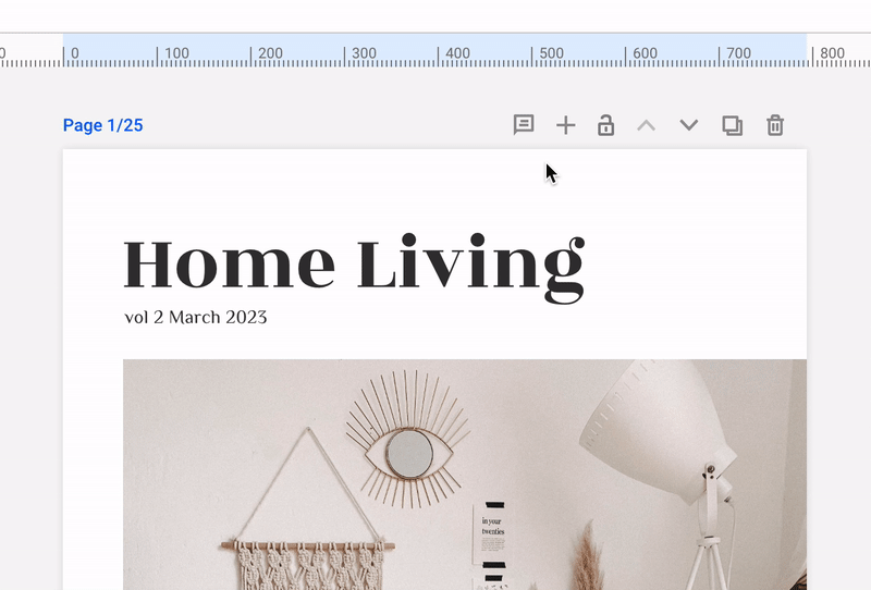 Add note and page settings