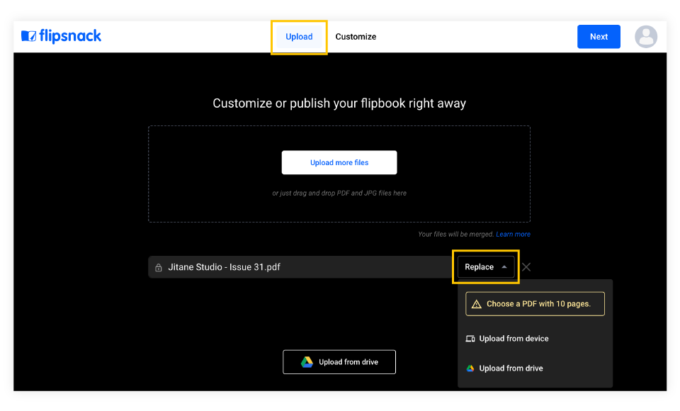 Replace PDF and keep interactions