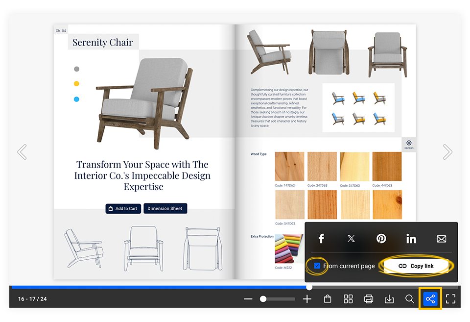 Sharing your catalog on social media