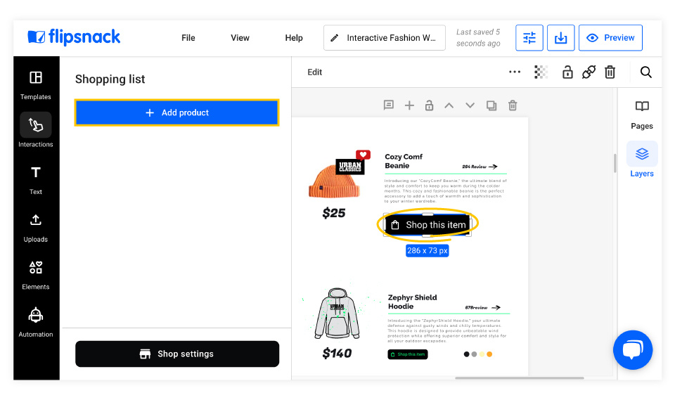 How to use the shopping list feature