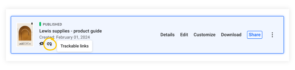 Individual trackable links for your publications