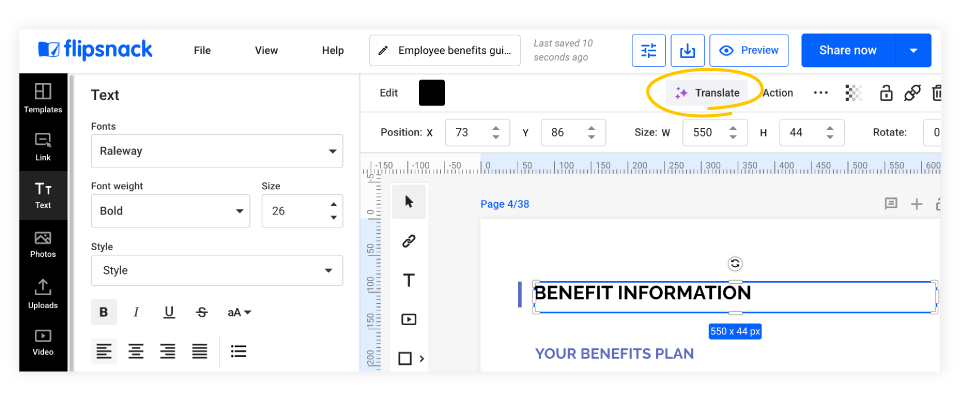 Flipsnack AI package