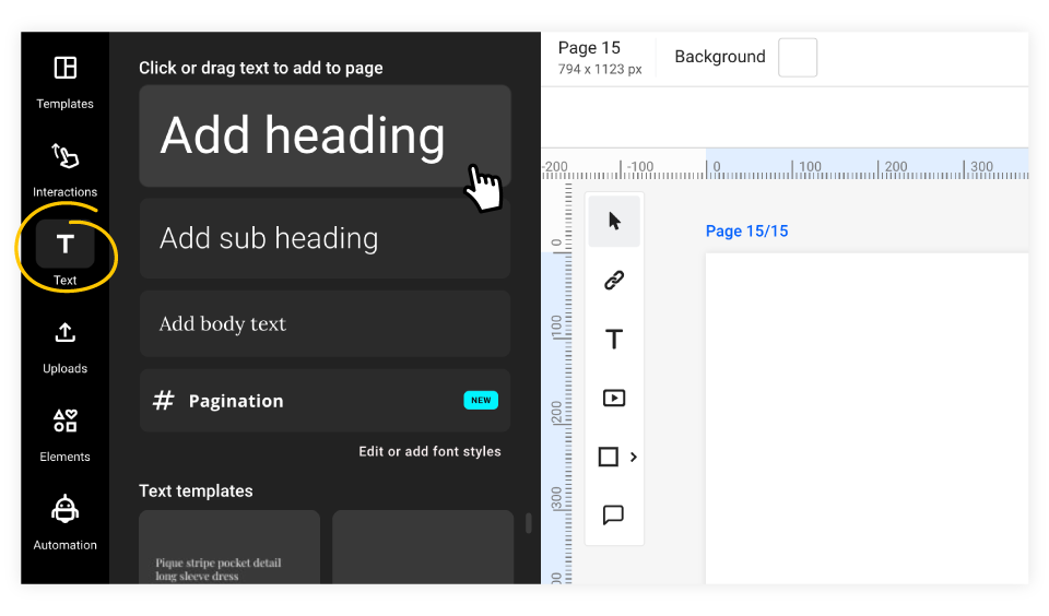 Individual text formatting