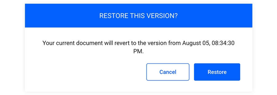 How to use version history