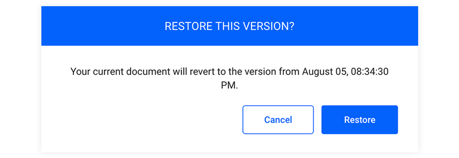 How to use version history