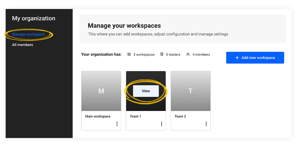Manage multiple teams